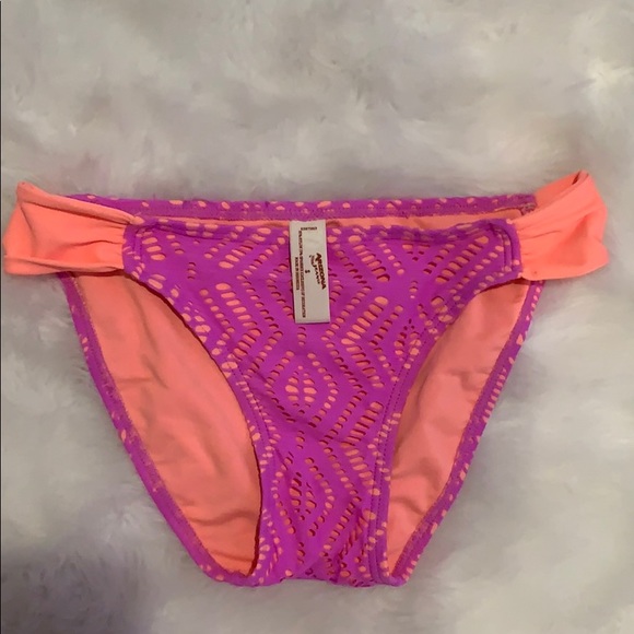 Swim | Purple And Orange Neon Bathing Suit Bottoms | Poshmark